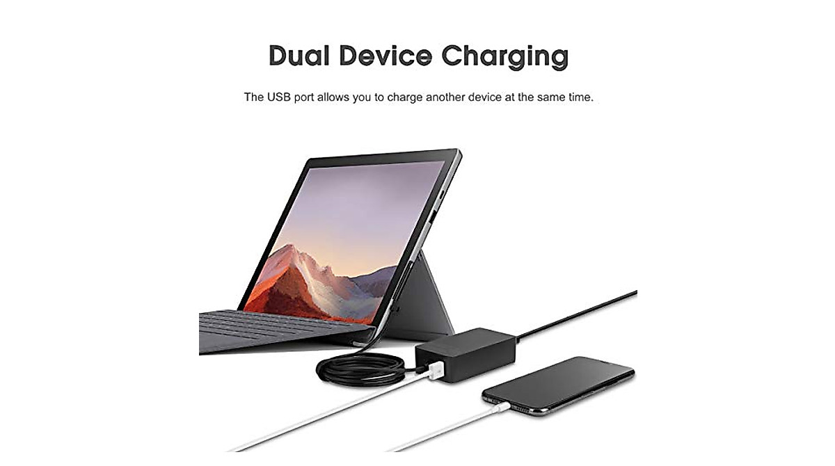Surface Charger - 44W Power Adapter for Microsoft Devices