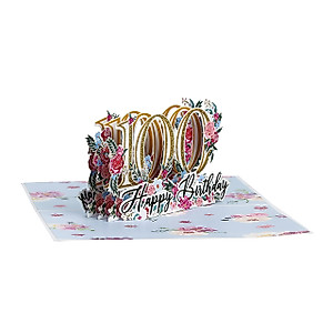 TRUANCE Pop Up Card, 100 Th Birthday Card, Happy Birthday Gift For Men, Women, Brother, Sister, Mom, Dad And Friend