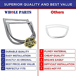 Whole Parts Refrigerator Fresh Food Door Gasket Part# 241778307 - Replacement & Compatible with Some Crosley, Kenmore, White Westinghouse, IKEA, Electrolux and Frigidaire Refrigerators