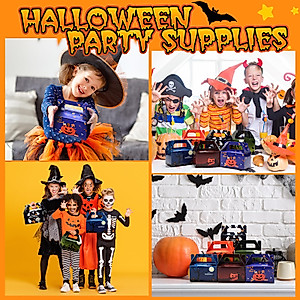 Zhanmai 36 Pack Halloween Treat Box Halloween Goodie Boxes Trick or Treat Boxes Halloween Boxes Container Halloween Cookie Cupcake Snack Box with Handle Party Favor Box
