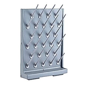 YTFLOT Drying Rack 27 Pegs Lab Supply Pegboard Bench-top/Wall-Mount Laboratory Glassware 27 Detachable PegsLab Drying Draining Rack Cleaning Equipment Grey