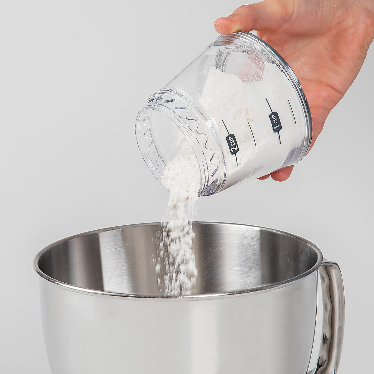 Prepworks 2 to 1, Double Volume Quick Sift Flour Sifter For Baking, 2 Cup