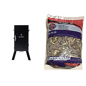 Masterbuilt MB20070210 Analog Electric Smoker with 3 Smoking Racks, 30 inch, Black & Weber Available Stephen Products 17149 Mesquite Wood Chips, 192 cu. in. (0.003 c, m