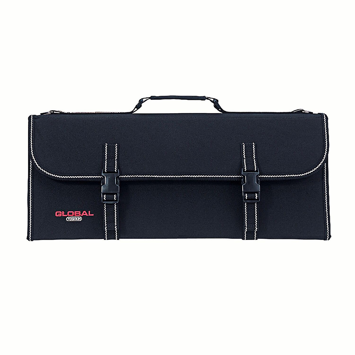 Global G-668/16, Knife Roll with Handle and 16 Pockets, Black