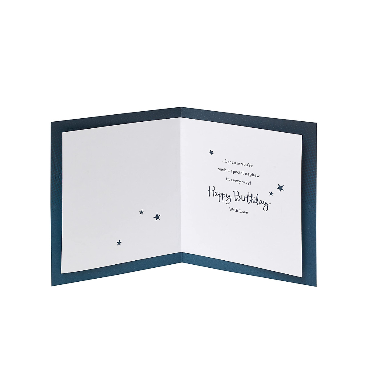 UK Greetings Birthday Card for Nephew - Gold & Silver Foil Design, blue, 159mm x 184mm