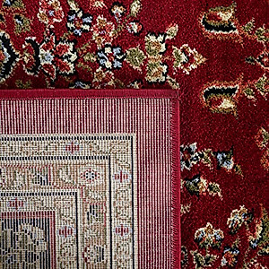 SAFAVIEH Lyndhurst Collection Area Rug - 8' x 11', Red & Black, Traditional Oriental Design, Non-Shedding & Easy Care, Ideal for High Traffic Areas in Living Room, Bedroom (LNH331B)