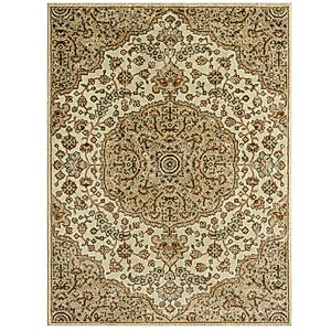 Home Dynamix Royalty Medallion Traditional Area Rug, Beige/Ivory, 7'8"x10'4"