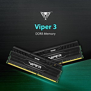 Patriot Memory PV316G160C0K 16GB(2x8GB) Viper III DDR3 1600MHz (PC3 12800) CL10 Desktop Memory with Black Mamba Heatsink