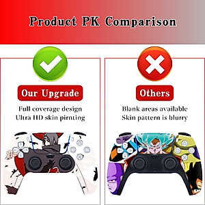 Skins for PS5 Digital Edition Skin Anime Console and Controller Sticker Wrap Vinyl Cover Compatible with PlayStation 5 Digital Edition