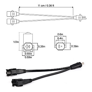 Sopito 2 Pin Splitter Lead Y Cable for Lift Chair or Power Recliner-Powers 2 Recliner Motors, Compatible for Okin Limoss Lazboy Pride Catnapper Recliner