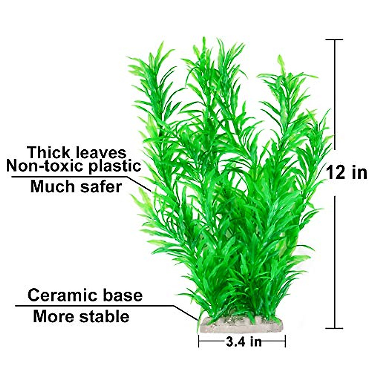 CousDUoBe 9 Pack Large Aquarium Plants Artificial Aquatic Plants, simulate Plants and Aquarium Landscape vividly (12inch)