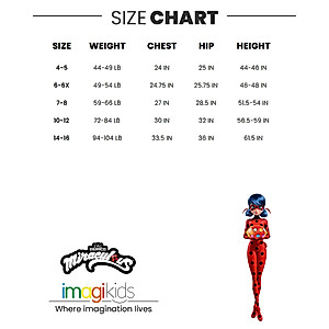 Miraculous Ladybug Big Girls Zip-Up Costume Onesie Pajama Coveralls Red 14-16