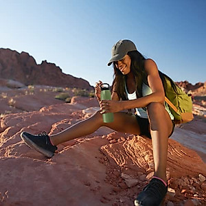 OGGI Freestyle Stainless Steel Insulated Water Bottle- Double Wall Vacuum Insulated, Travel Thermos, 23oz(680ml), Red