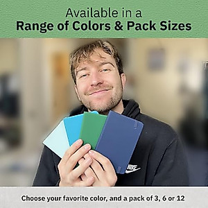 A6 Pocket Size Mini Notebooks with Hardcover - Ruled Small Journal Set for School, Home & Office - 124 pages (3.7" x 5.7") with Inner Pocket (Turquoise, 3 Pack)