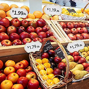 50 Pieces Cheese Markers for Charcuterie Board Buffet Labels Food Tags Blank Toothpick Flags Appetizer Signs Chalkboard Cupcake Toppers Picks for Wedding Birthday Party Decorations (White)