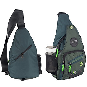 Sling Pack, Crossbody Bag for Men, Kawei Knight Small Bag Chest Pack (B-Lake Blue)