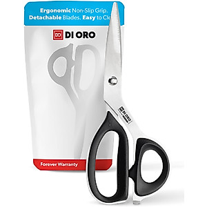 DI ORO Kitchen Scissors Heavy Duty Dishwasher Safe - Kitchen Scissors for Food, Meat, & Poultry - Stainless Steel Kitchen Shears that Come Apart - Professional & Sharp Multipurpose Cooking Scissors