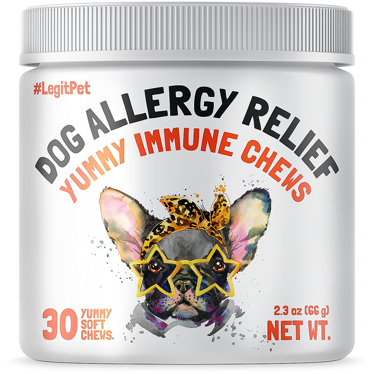 LEGITPET Dog Vitamins & Hip & Joint Supplement & Allergy Relief Chews & Calming Treats Bundle