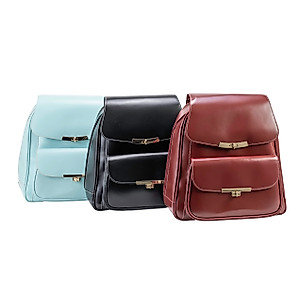 McKleinUSA Women's Leather Business Laptop Tablet Backpack, Black, Small