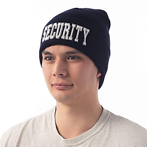 The Hat Depot Law Enforcement 3D Embroidered Hat. (5. Security Beanie)