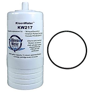 KleenWater Replacement Water Filter Compatible With Aqua-Pure AP217 / AP200 Drinking Water System, Includes O-Ring