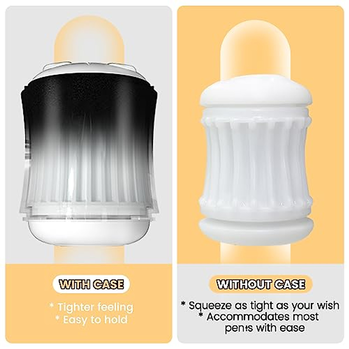 Vagina & Butt Manual Sucking Realistic Pocket Pussy for Men, Open Ended Blowjob Pocket Pussies Male Masturbator Adult Sex Toys for Men Couples, Mens Penis Stimulator Sex Toy, Man Masturbators Pleasure