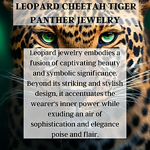 Silver Leopard Earrings - Silver Panther Earrings - Black Panther Jewelry - Leopard Jewelry for Women - Cheetah Earrings - Panthers Gifts for Women - Cheetah Jewelry - Jaguar Earrings - Leopard Gifts