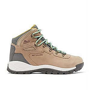 Columbia womens Newton Ridge Plus Waterproof Amped Boot Hiking Shoe, Oxford Tan/Dusty Green, 7 Wide US