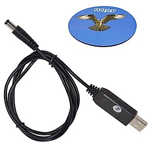 HQRP 5V USB to DC 9V Step-Up Module Converter Cable Compatible with Portable DVD Player, Portable Wireless Bluetooth Speaker, Household Electronics, Fan Charger AC Adapter