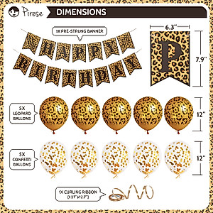 Pirese Cheetah Happy Birthday Banner, Cheetah Birthday Decorations, Leopard Party Decorations, Animal Birthday Party Decorations | Safari Party Decorations | Leopard Party Supplies, Animal Print Party