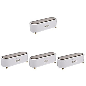 TOGEVAL 4pcs box Seasoning Drawer Home Straw and with Lid Clear Cutlery Countertop Fork Containers For Portable Container Organizer Holder Plastic Dinnerware Cover Delicate Flatware