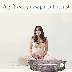 Shelf Basket - Changing Basket - Cotton Rope Changing Table Topper Storage Basket, Thick Foam Pad with Removable Cotton Cover - Storage Bag and Plush Blanket- Diapers Changing Basket