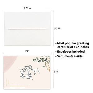 Christian Bridal Shower Card for Christian Bride 5x7Inch Card Christian Bridal Card (Single Card)