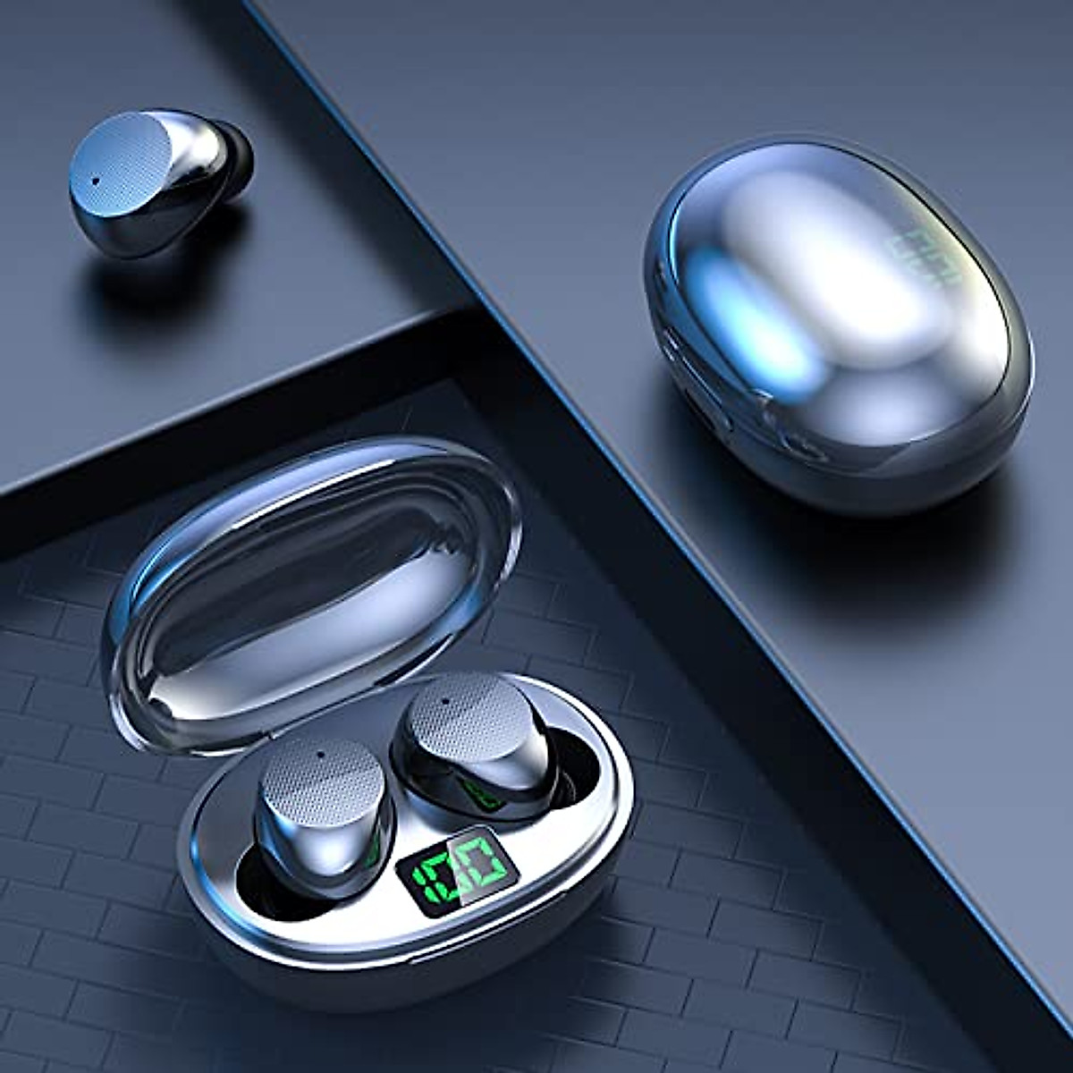 LARUZE Wireless Earbuds Bluetooth Earbuds 5.3 Earphones Deep Bass Touch-Control Waterproof Stereo Earphones in Ear Earphones with Charging Case