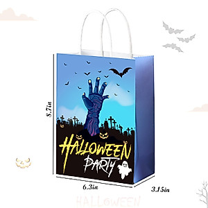 SPERPAND 24Pcs Halloween Treat Bags, 8.7" Small Goodie Bags for Halloween Trick or Treat Candy Bags, Party Favors, Carnival, Event Gift Bags