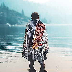 Horror Movie Blankets for Adults，Halloween Fleece Horror Throw Blanket for Couch,Bed and Sofa.Soft Cozy Fuzzy Blankets,Lightweight Flannel Blanket (60"× 40")