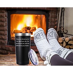 Merfefe May You Be Proud of the Work You Do 20oz Tumbler Gifts.Office Gift.Thank You Appreciation New Job Leaving Gifts.Going Away Farewell Retirement Gifts for Employee Coworker Boss.(Black)