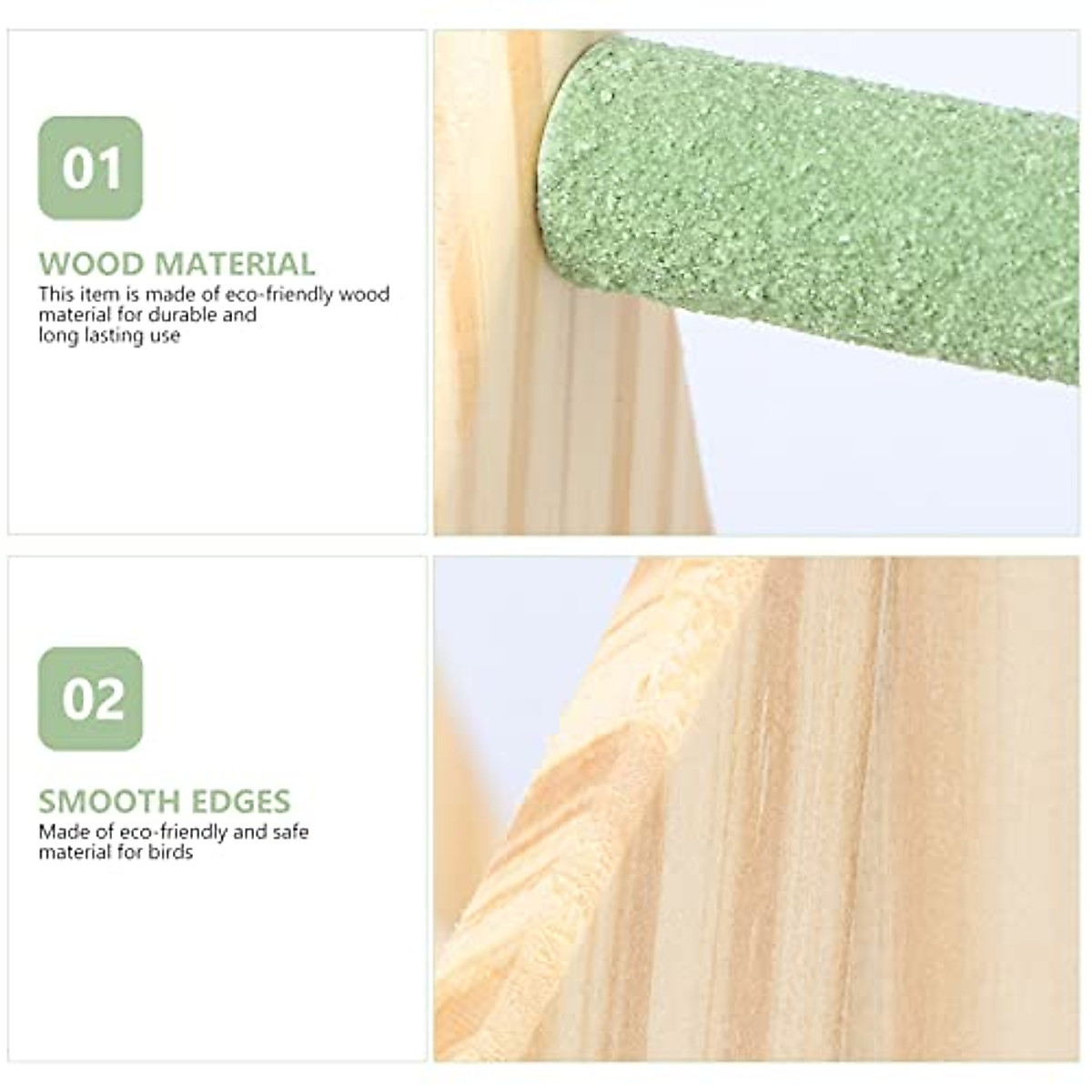 POPETPOP Bird Stand Rack - Chicken Perch Chicken Wood Stand Chicken Toy for Hens Handmade Chicken Swing Bird Perch Stand Toy for Parrot Hens Macaw