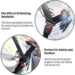 2 PCS Most Model Accessories Polyester Extension Comfortable and Convenient for Car Seats Universal，Ships from the US (9.0 Inch)