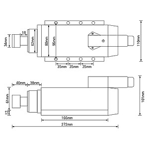 110V Spindle Motor Kit，2.2Kw Spindle Motor 24000Rpm 400Hz ，VFD Variable Frequency Drive ，13 pcs ER20 Collets （1-13mm）for CNC Router Engraving Milling Machine