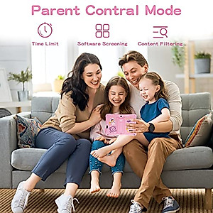 WeTap Kids Tablet Android Tablets丨Android 11 Tablet for Kids 2+32 GB Toddler Tablet 1024x600 IPS Touch Screen Dual Camera WiFi 5.0 Parental Control with Kid-Proof Case (Pink)…