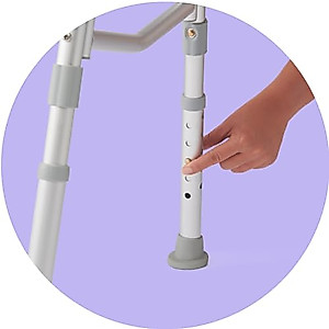 Medline Transfer Bench for Bathtubs and Showers, Adjustable Shower Bench and Bath Seat For Seniors and adults, Slip-resistant Feet, Heavy-Duty 400 lb. Weight Capacity, Tool-Free Assembly