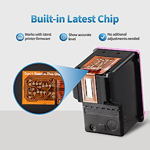 SANUNE 63XL Ink Cartridge Combo Pack Remanufactured for HP Ink 63 for HP Officejet 3830 4650 5255 5258 5200 4652 4655 Envy 4520 4512 DeskJet 2130 2132 Printer (63XL Ink Cartridges Black and Tri-Color)