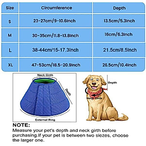 Dog Cone,Soft Dog Cone After Surgery,Adjustable Breathable Dog Cone Collar,Soft Dog Cones for Large Medium Small Dog,Protect Pets from Licking Wounds,Soft and Comfortable, Reduce Anxiety(L)