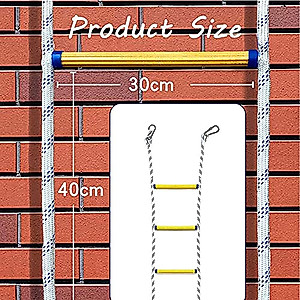 WSYZHL Escape Rope Ladder Emergency Fire Escape Ladders with Hooks Flame Resistant Safety Rope Ladder 2-9 Storey Fast to Deploy Easy to Use, 3/5/8/10/20/30M