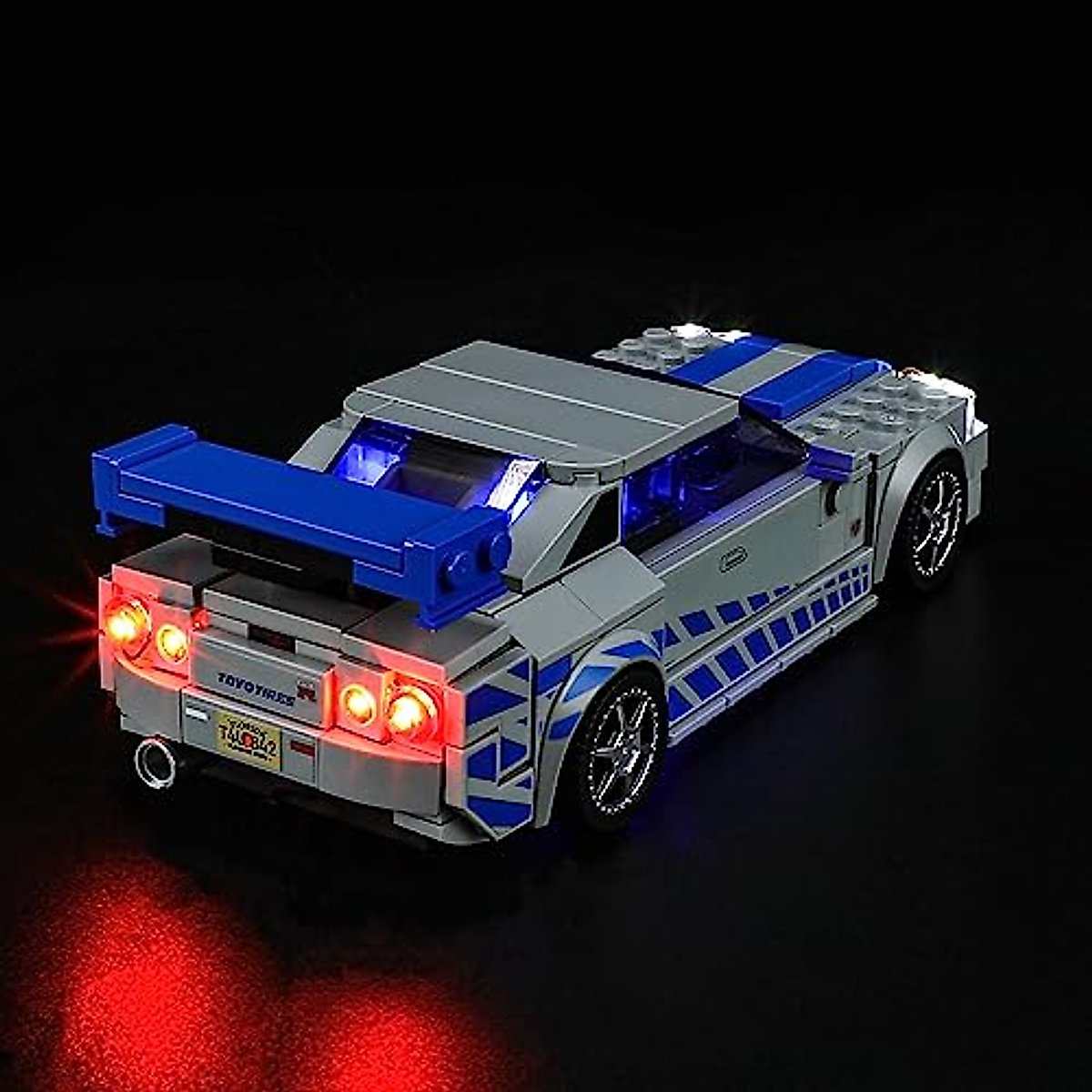 YEABRICKS LED Light for Lego-76917 Speed Fast 2 Furious Nissan Skyline GT-R Building Blocks Model (Lego Set NOT Included)