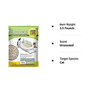 Tidy Cats Breeze Cat Litter Pellets, Refill 3.5 lb