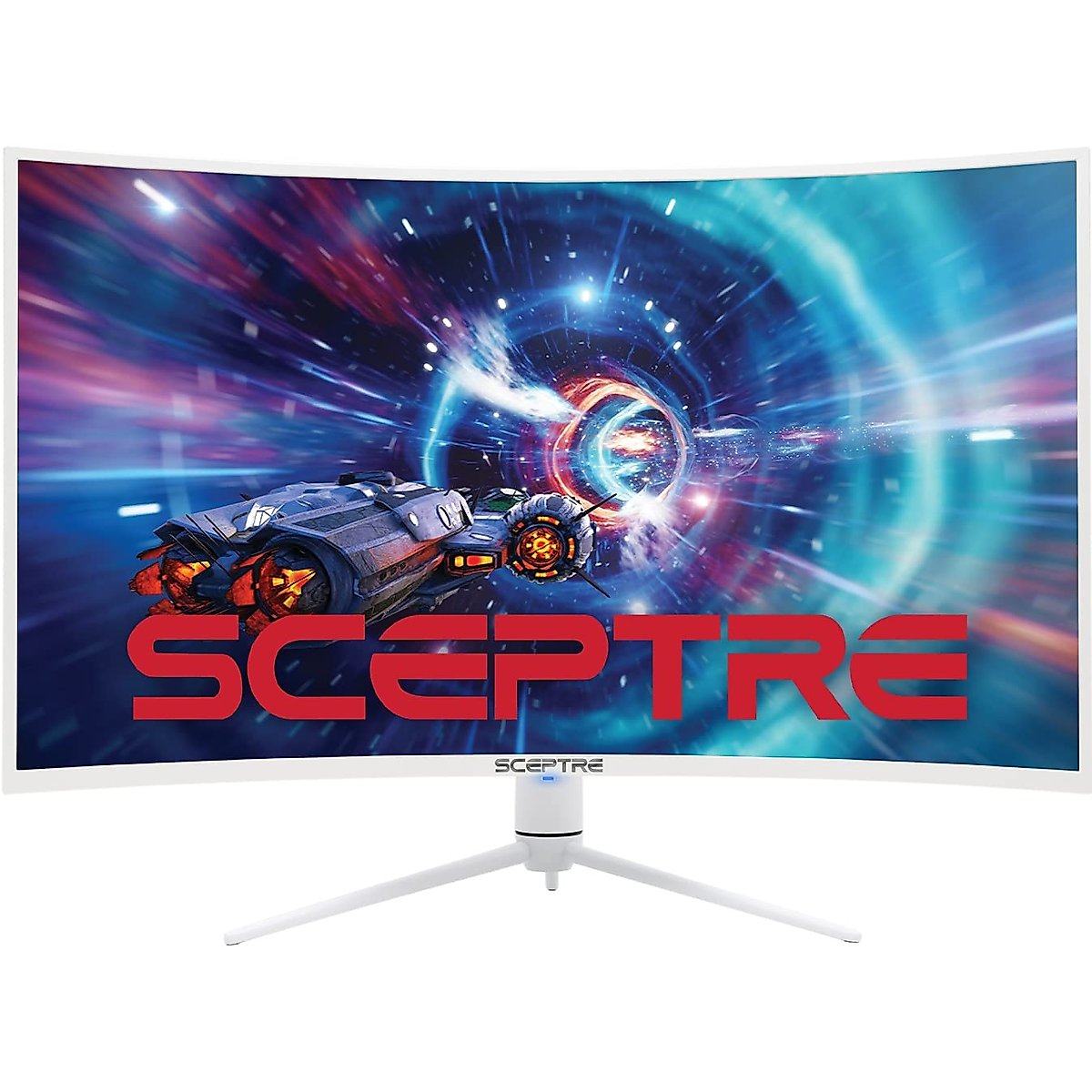 Sceptre Curved 40" Class 16:9 QHD 2560x1440 Gaming Display DisplayPort up to 165Hz AMD FreeSync Premium HDR400, 1ms MPRT 3000R Height Adjustable Nebula Series White (C408B-QWN168W)