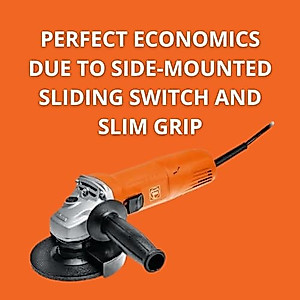Fein Corded Compact Angle Grinder with 4-1/2" Grinding Wheel and 5-8/11" Mounting Thread - Solid Metal Drive Head, 420 W Output, 12,500 RPM - WSG 7-115/72219760120