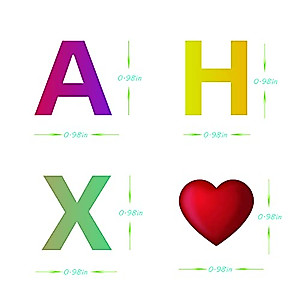 2Sheets Large 1Inch Transfer Print Letter Stickers for Water Bottle Waterproof Alphabet Stickers Letters New Craft Letters Scrapbooking Stickers Scrapbooking Supplies